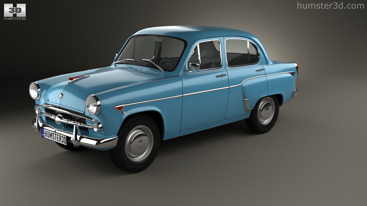 360 view of MZMA Moskvich 402 1956 3D model - 3DModels store