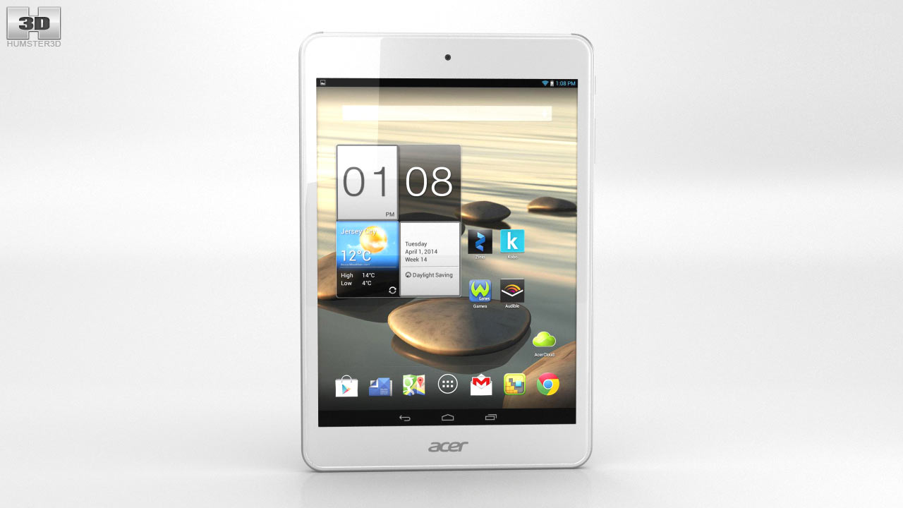 360 view of Acer Iconia A1-830 White 3D model - 3DModels store