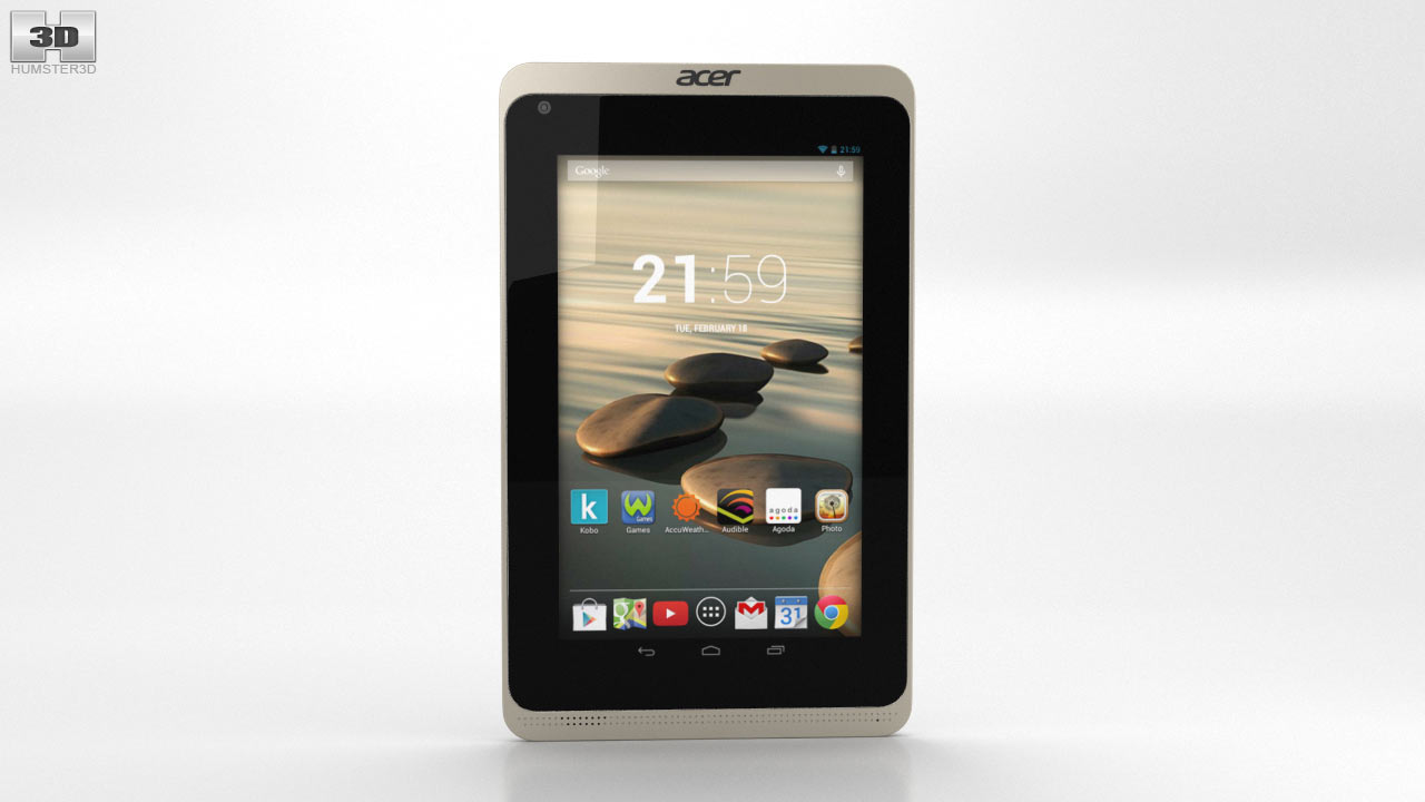 360 view of Acer Iconia B1-720 White 3D model - 3DModels store