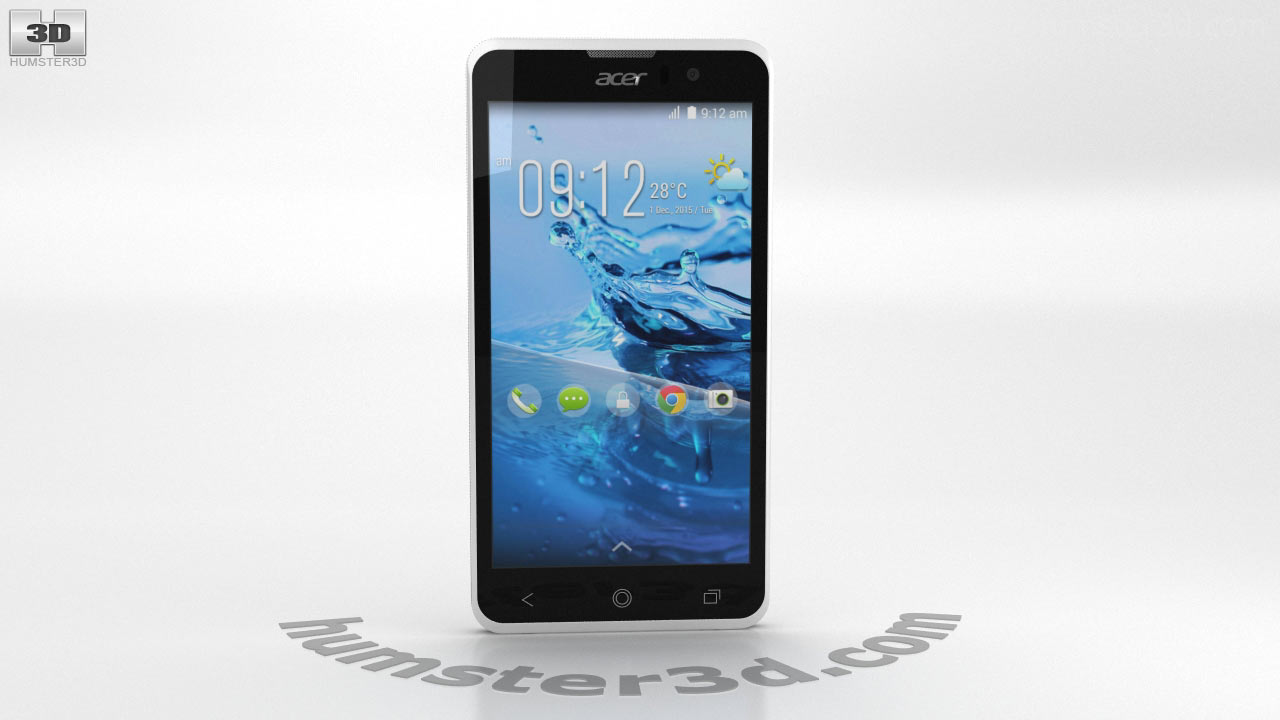 360 view of Acer Liquid Z520 White 3D model - 3DModels store