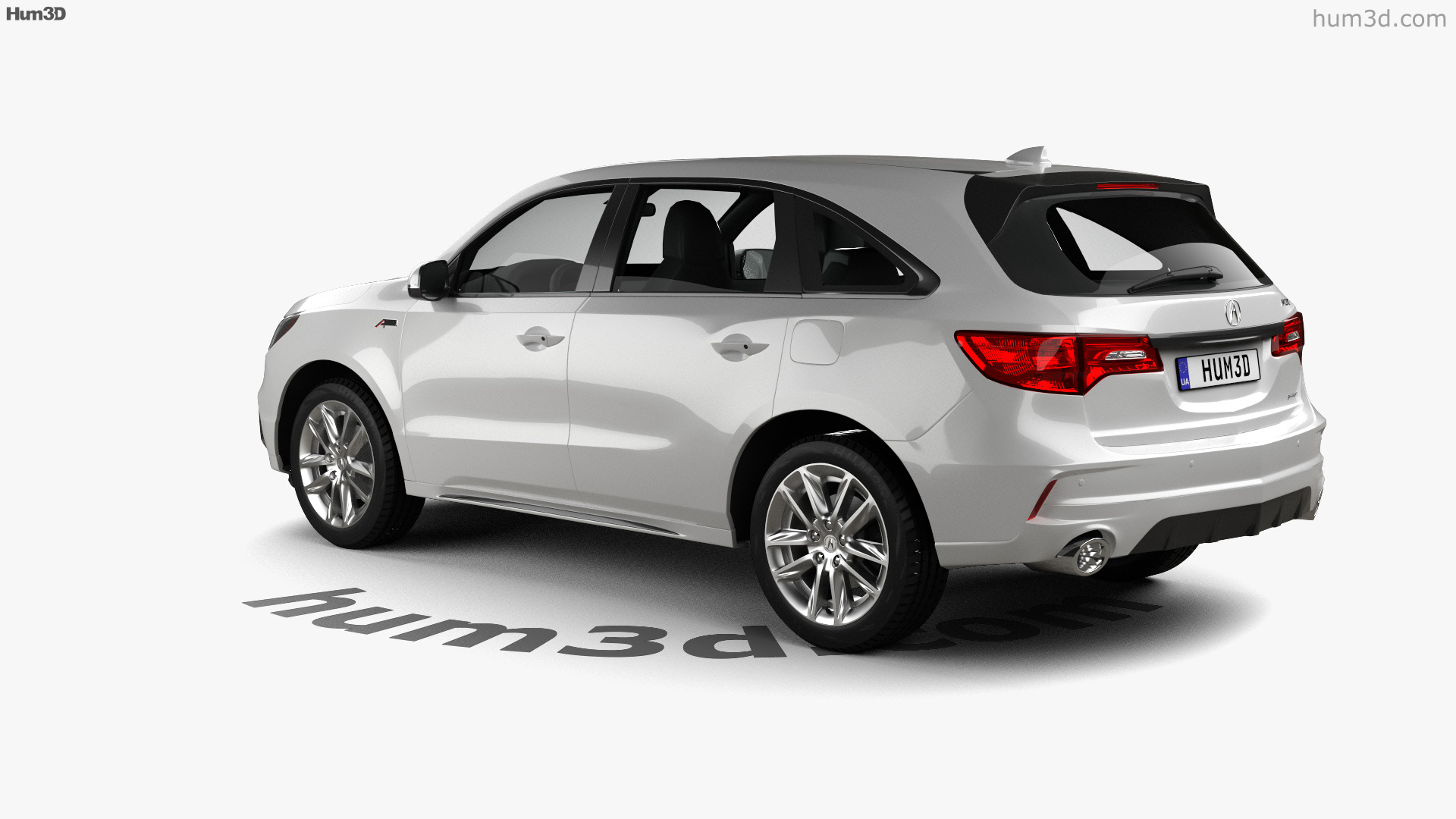 360 view of Acura MDX A-Spec 2021 3D model - 3DModels store