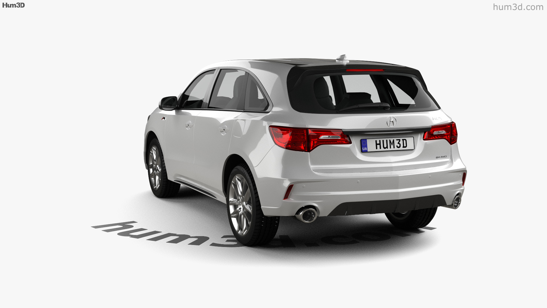 360 view of Acura MDX A-Spec 2021 3D model - 3DModels store