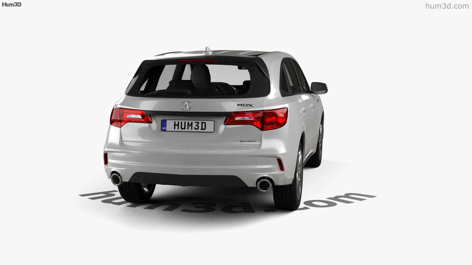 360 view of Acura MDX A-Spec 2021 3D model - 3DModels store