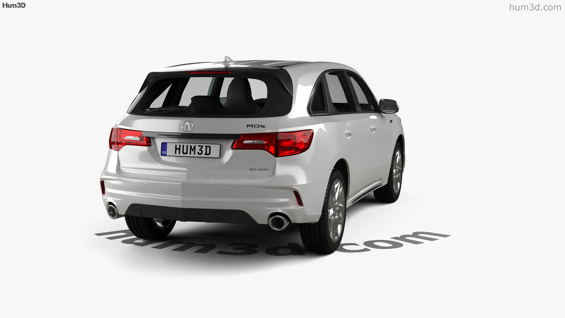 360 view of Acura MDX A-Spec 2021 3D model - 3DModels store