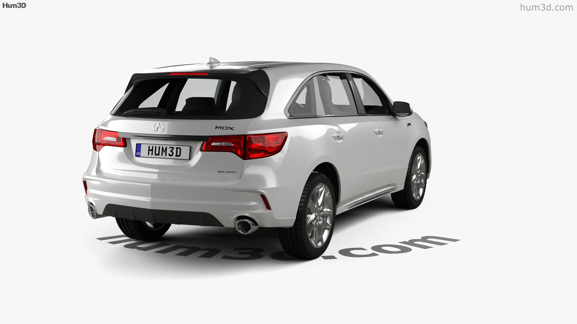 360 view of Acura MDX A-Spec 2021 3D model - 3DModels store
