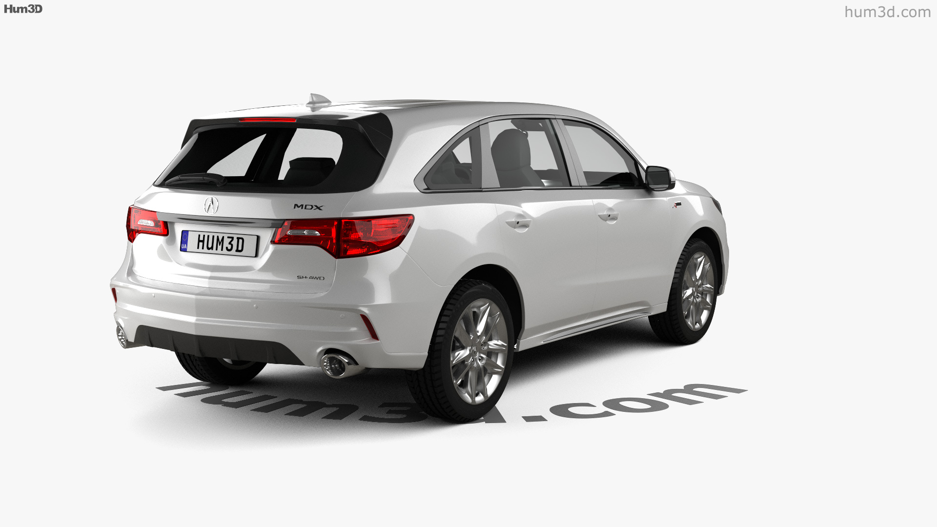 360 view of Acura MDX A-Spec 2021 3D model - 3DModels store