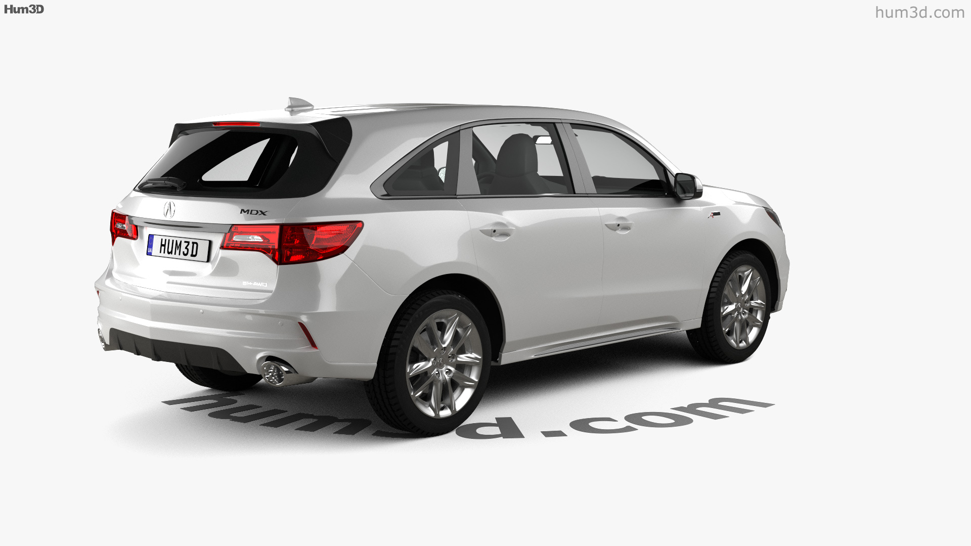 360 view of Acura MDX A-Spec 2021 3D model - 3DModels store