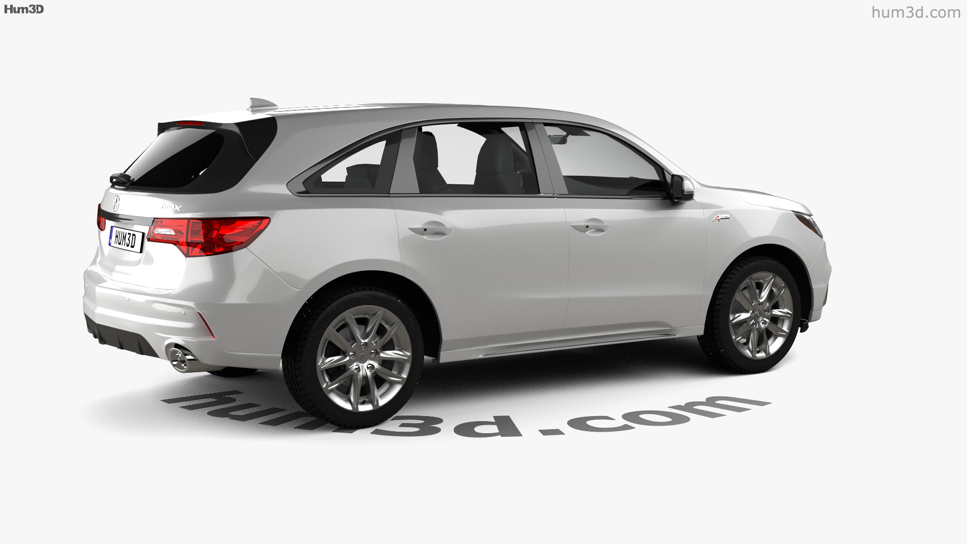 360 view of Acura MDX A-Spec 2021 3D model - 3DModels store