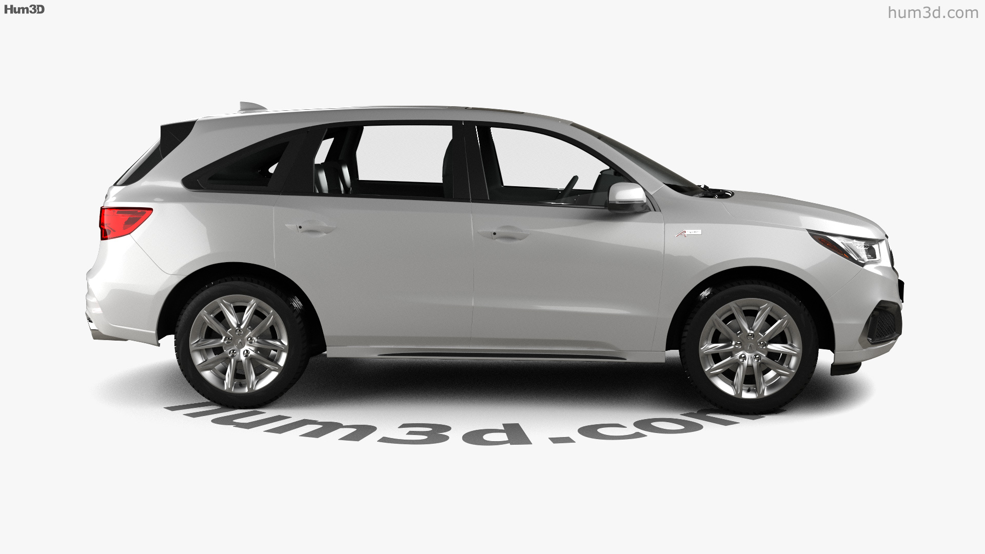 360 view of Acura MDX A-Spec 2021 3D model - 3DModels store