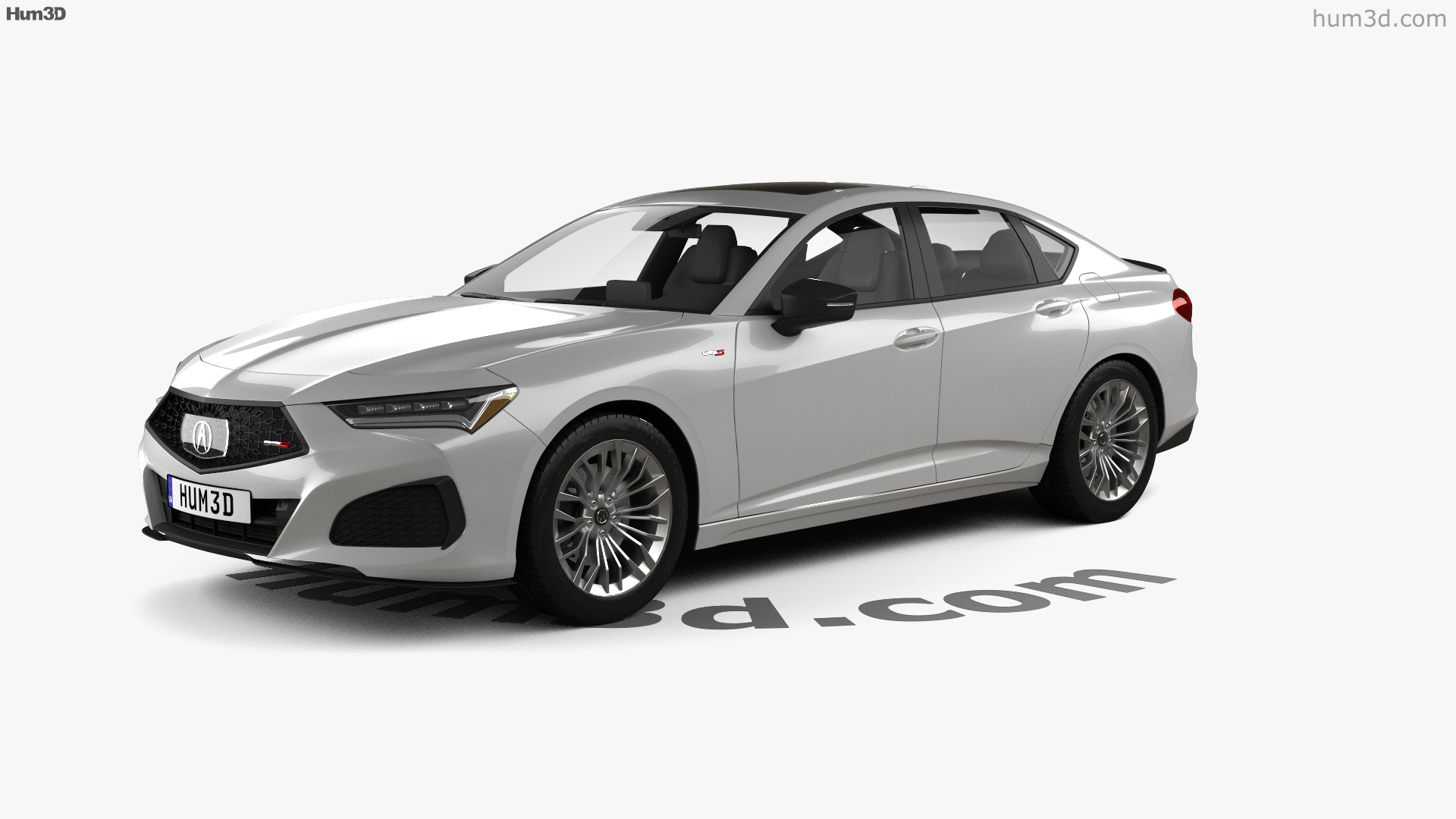 360 view of Acura TLX Type S 2023 3D model - 3DModels store