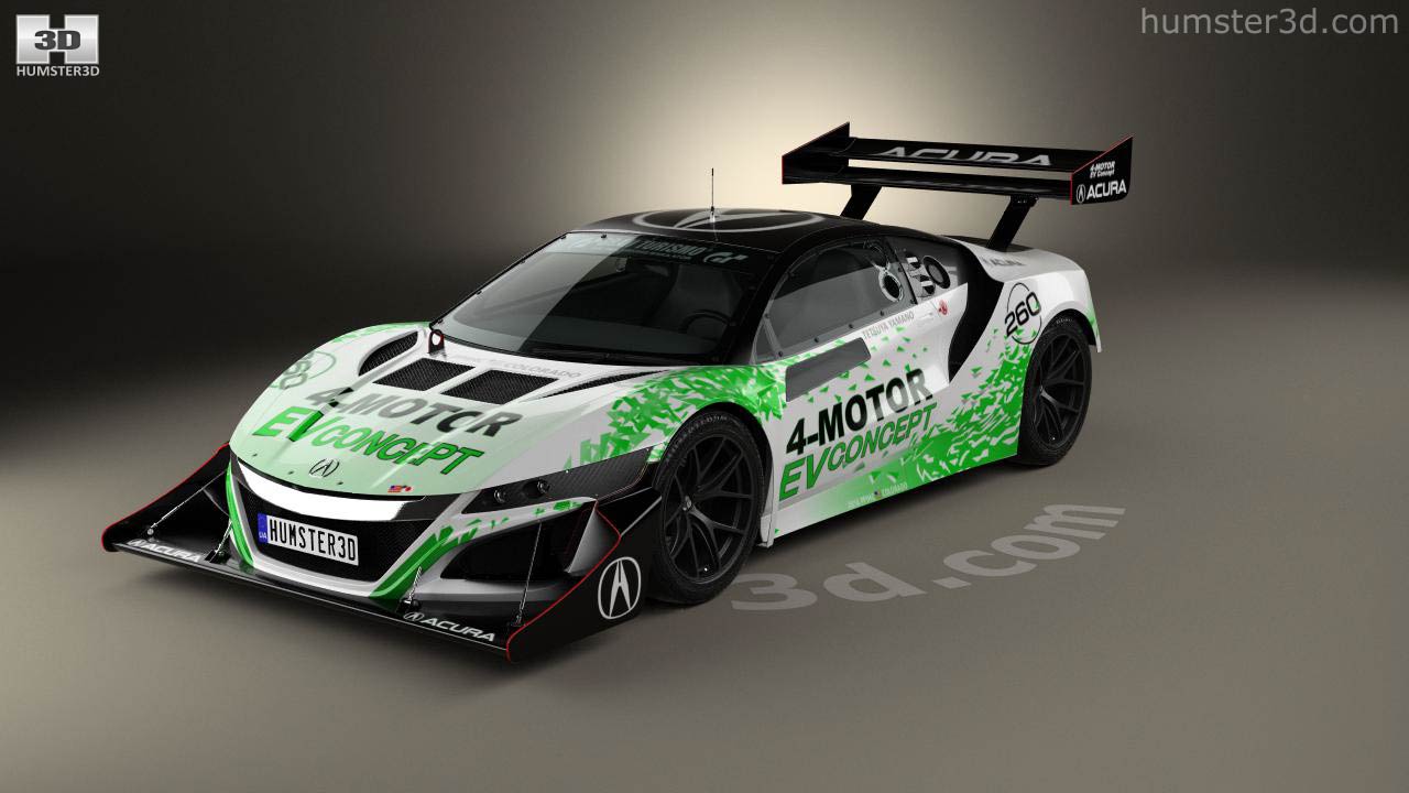 360 view of Acura NSX EV 2017 3D model - 3DModels store