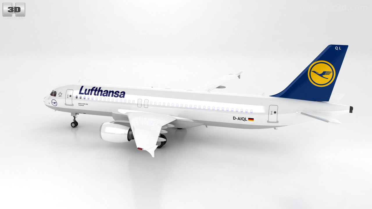 360 view of Airbus A320 3D model - 3DModels store