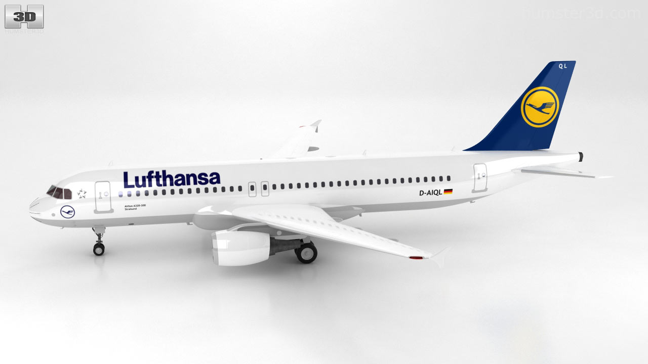 360 view of Airbus A320 3D model - 3DModels store