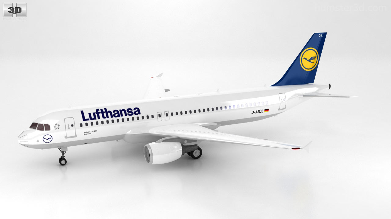 360 view of Airbus A320 3D model - 3DModels store