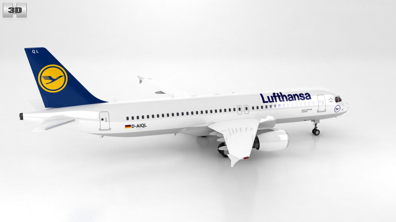 360 view of Airbus A320 3D model - 3DModels store