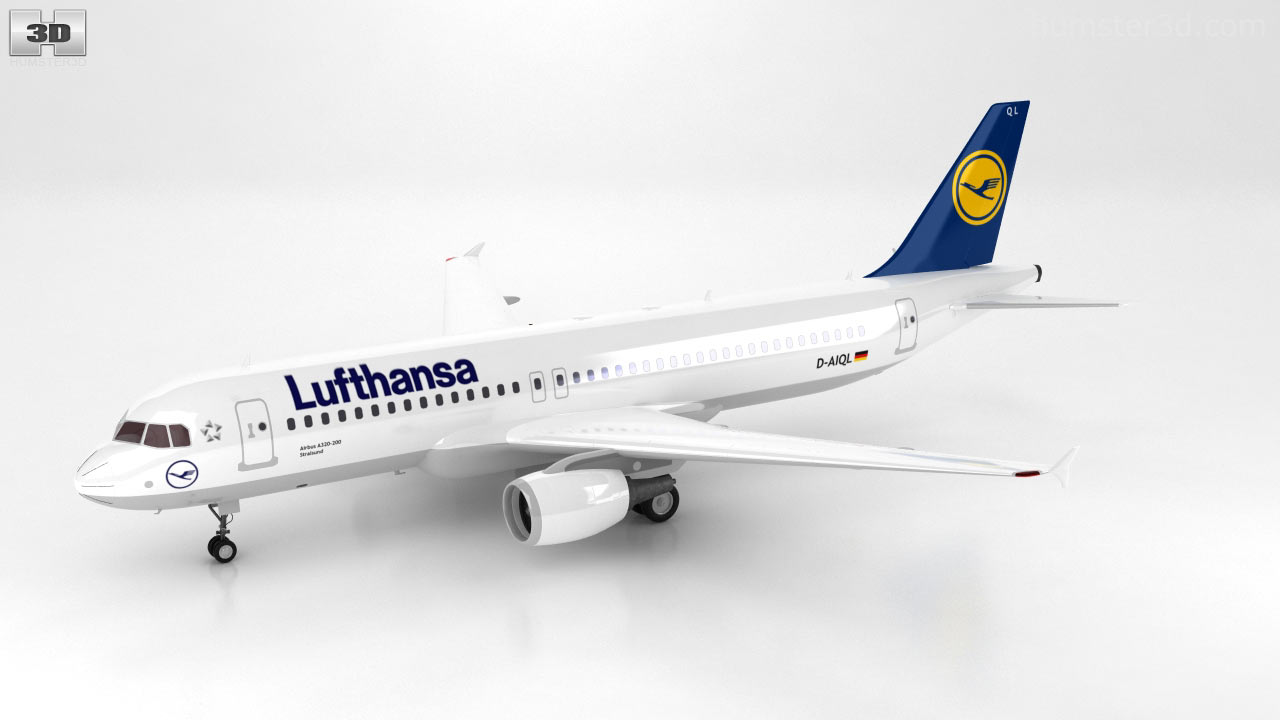 360 view of Airbus A320 3D model - 3DModels store
