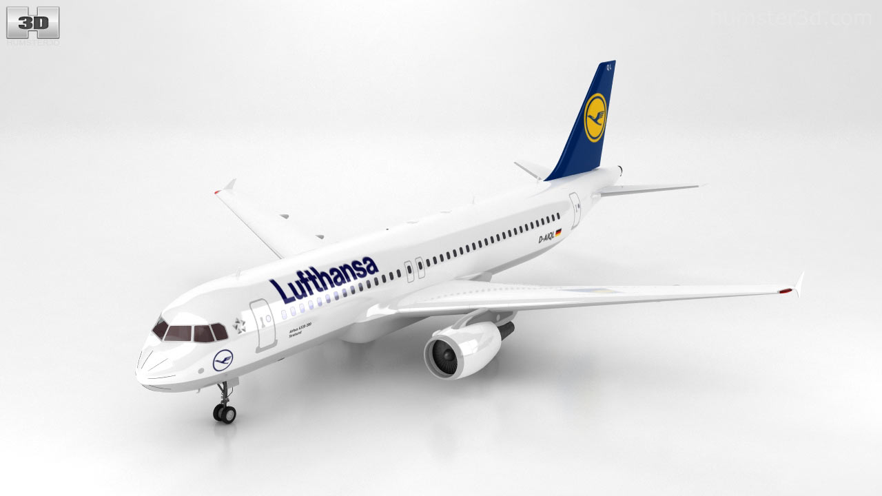 360 view of Airbus A320 3D model - 3DModels store