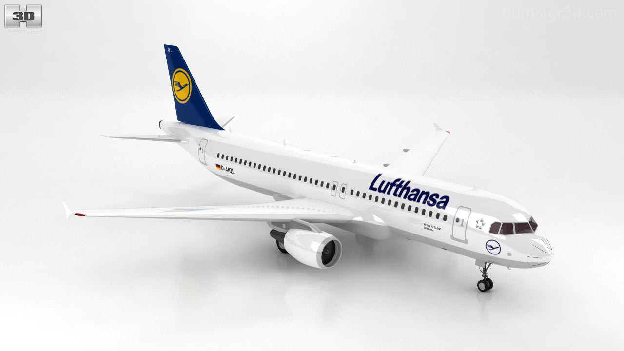 360 view of Airbus A320 3D model - 3DModels store