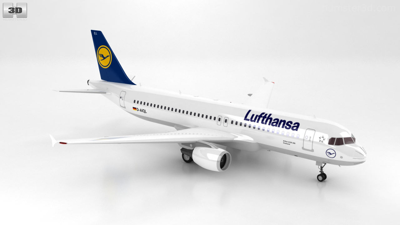 360 view of Airbus A320 3D model - 3DModels store