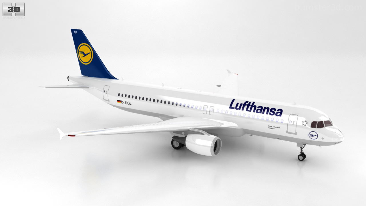 360 view of Airbus A320 3D model - 3DModels store