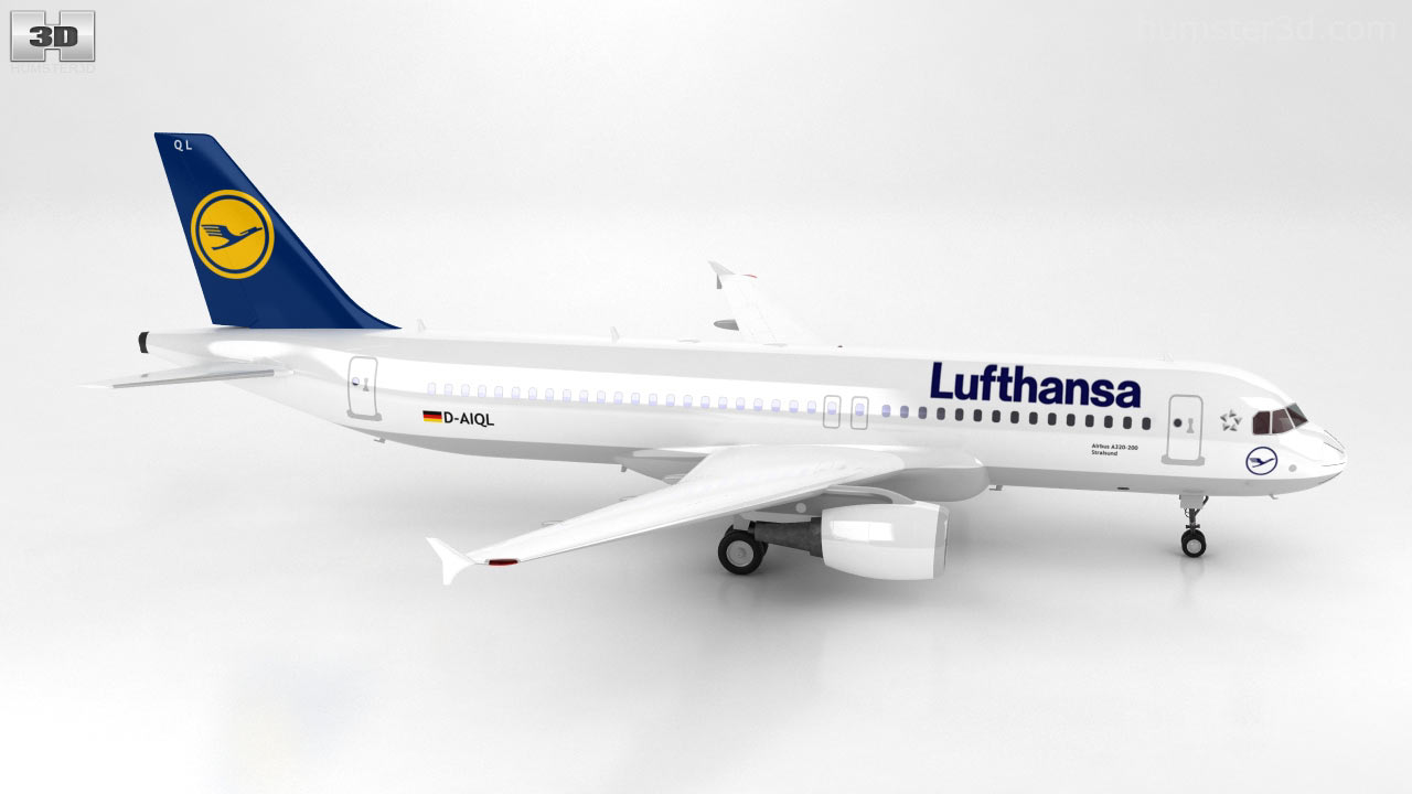 360 view of Airbus A320 3D model - 3DModels store