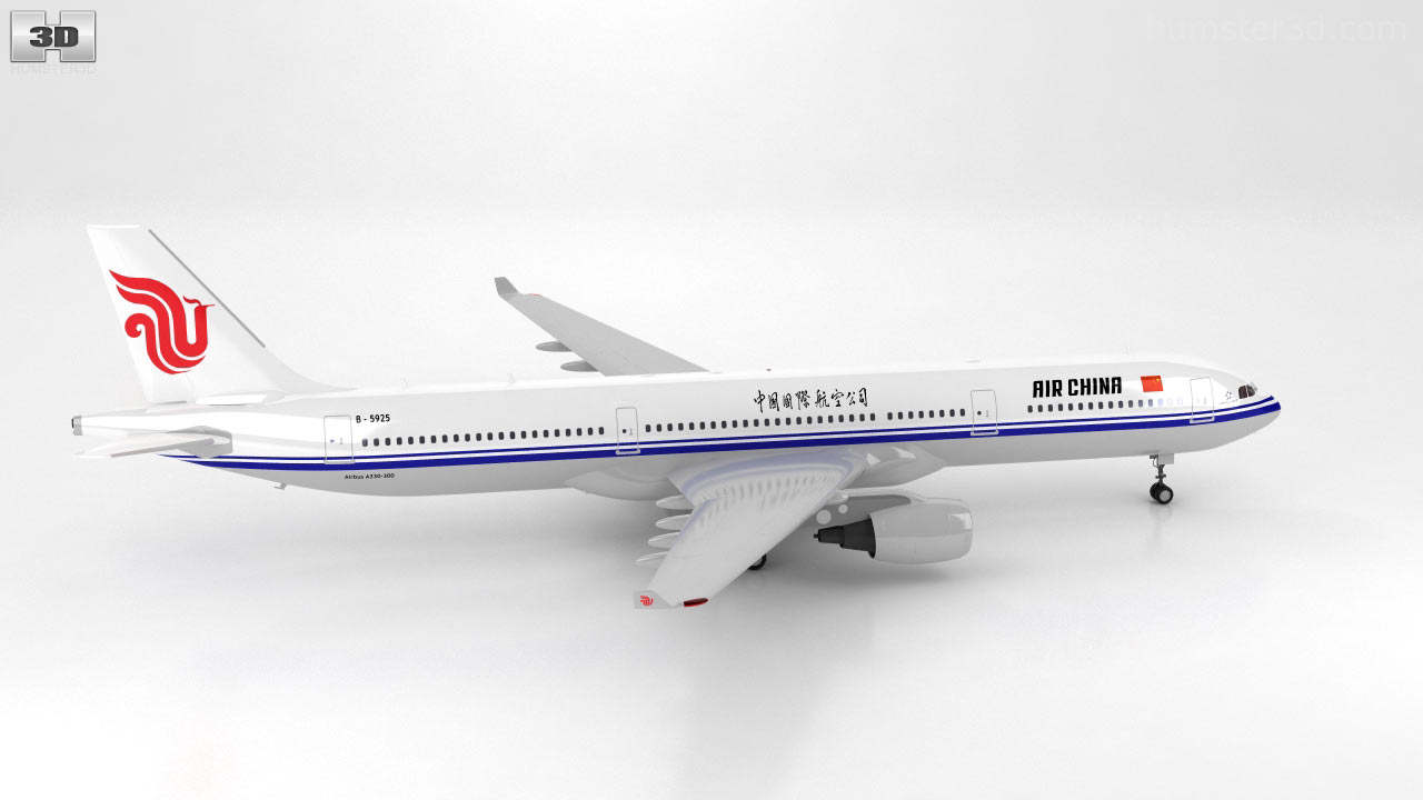 360 view of Airbus A330-300 3D model - 3DModels store
