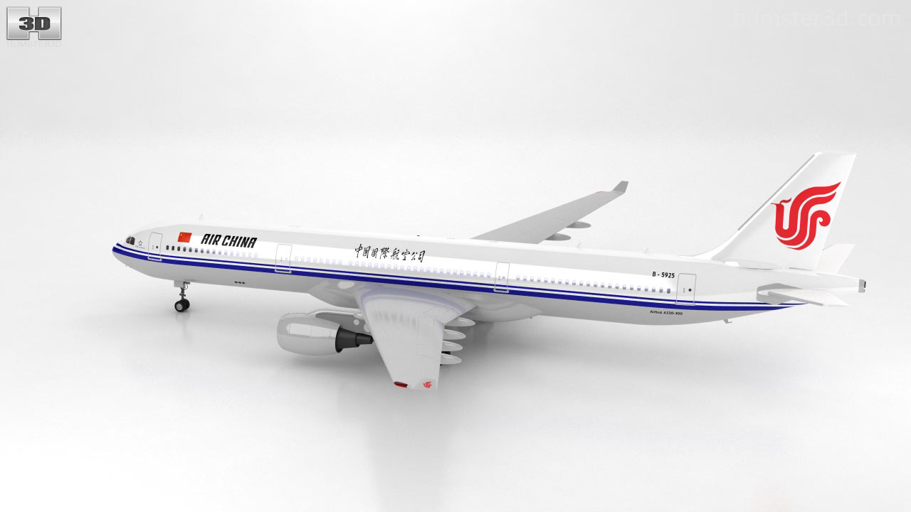 360 view of Airbus A330-300 3D model - 3DModels store