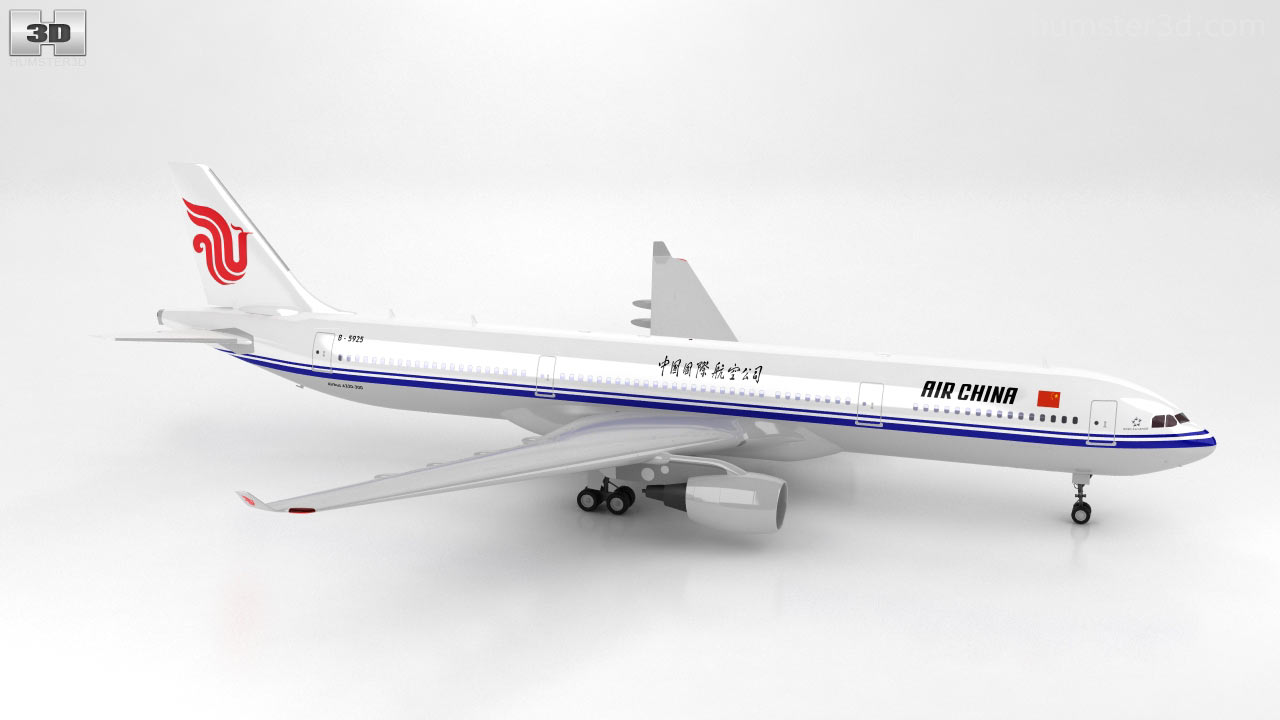 360 view of Airbus A330-300 3D model - 3DModels store