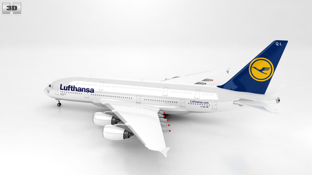 360 view of Airbus A380 3D model - 3DModels store