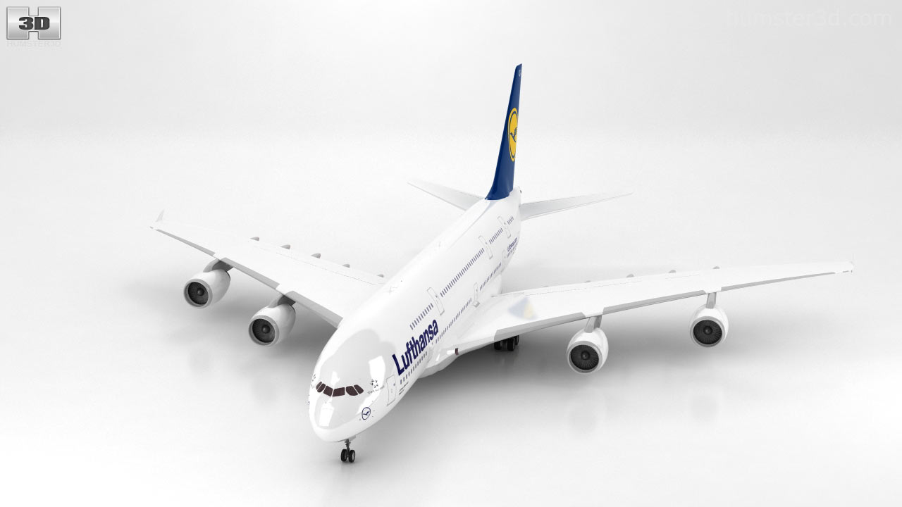 360 view of Airbus A380 3D model - 3DModels store