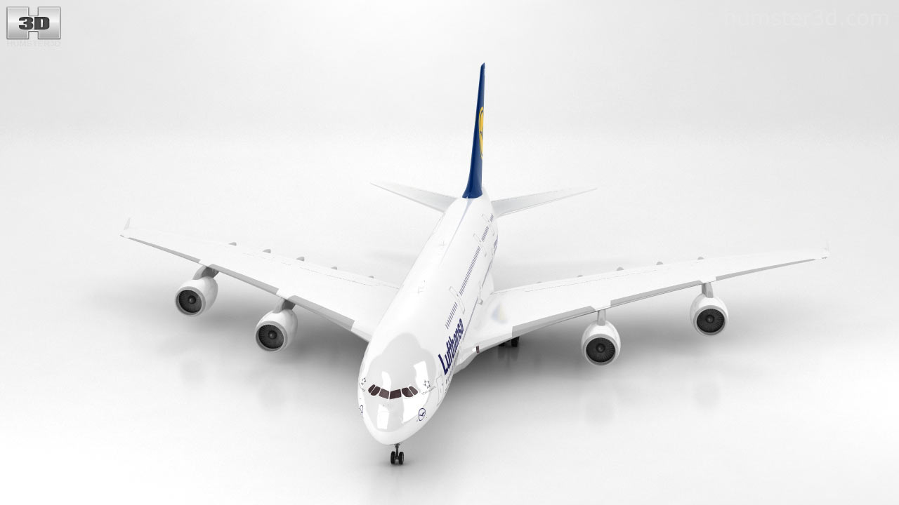 360 view of Airbus A380 3D model - 3DModels store