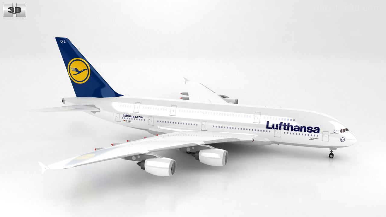 360 view of Airbus A380 3D model - 3DModels store
