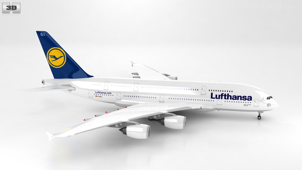 360 view of Airbus A380 3D model - 3DModels store