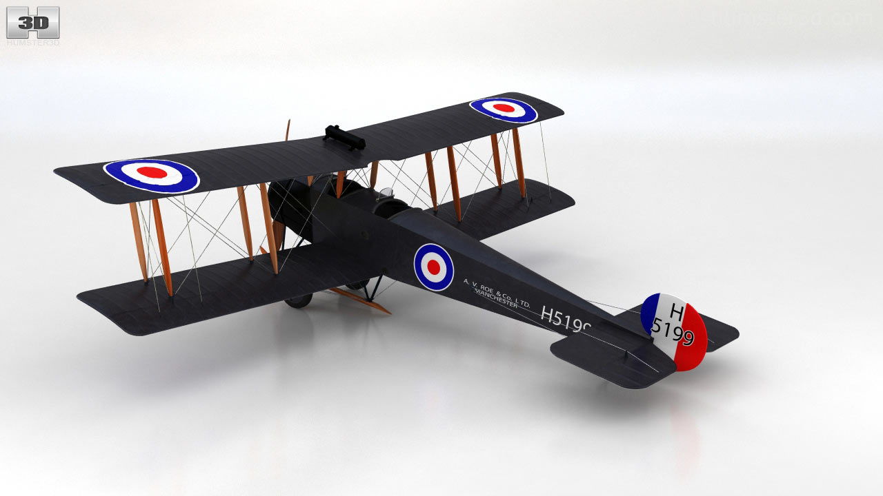 360 view of Avro 504 3D model - 3DModels store