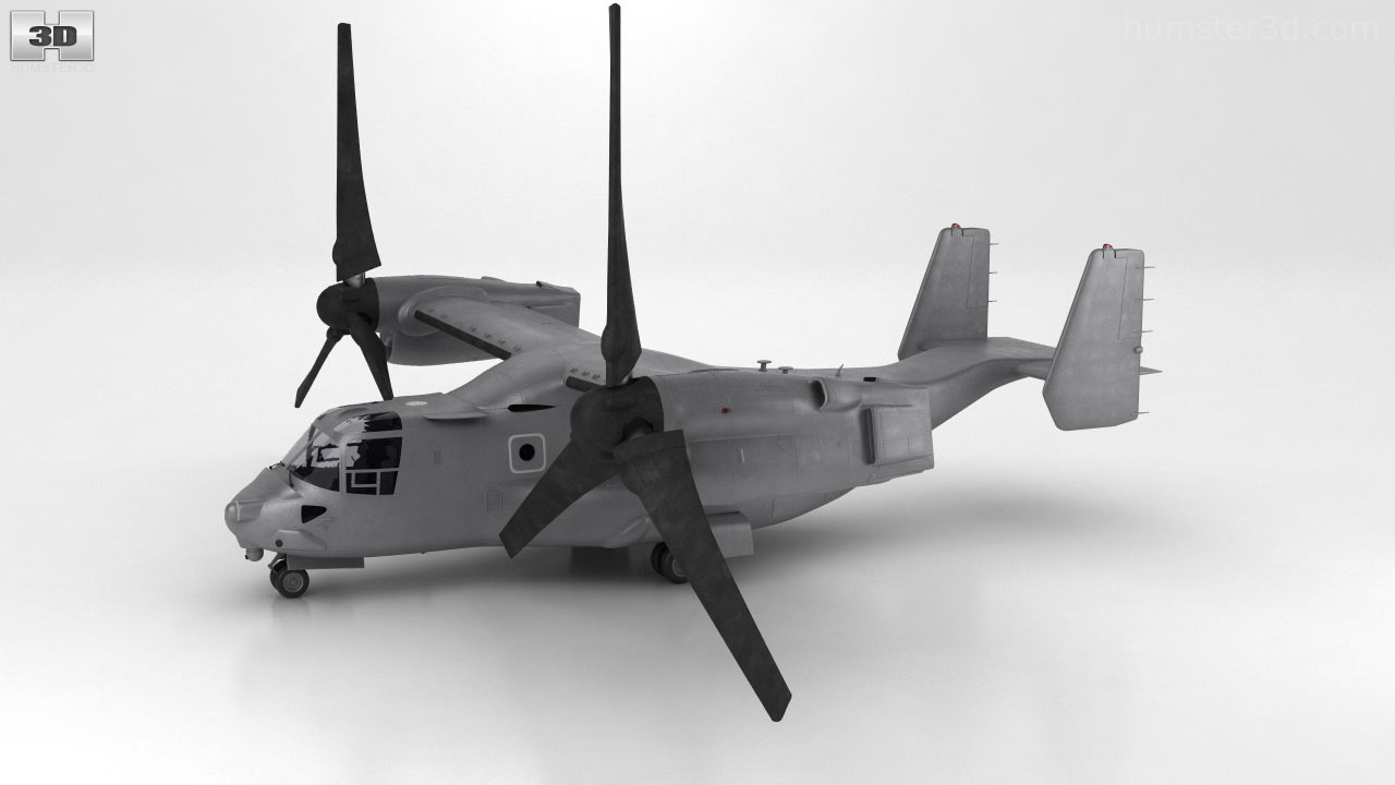360 view of Bell Boeing V-22 Osprey 3D model - 3DModels store