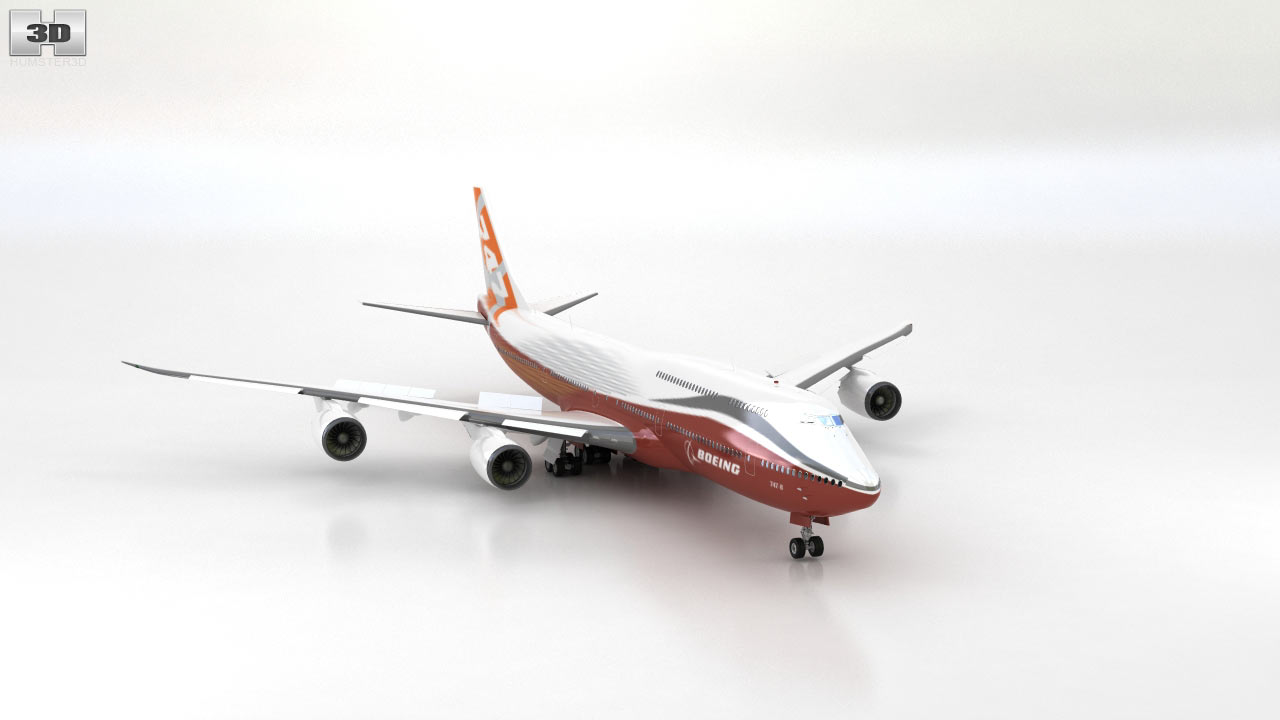 360 view of Boeing 747-8I 3D model - 3DModels store