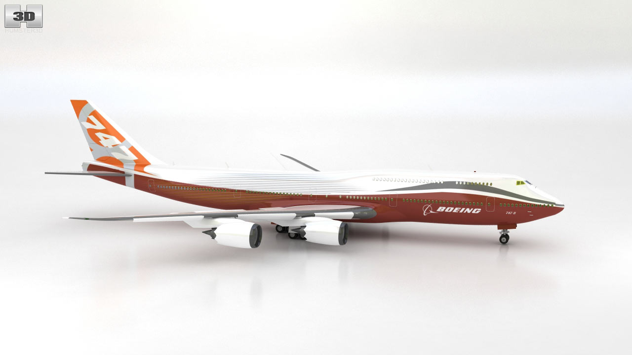 360 view of Boeing 747-8I 3D model - 3DModels store