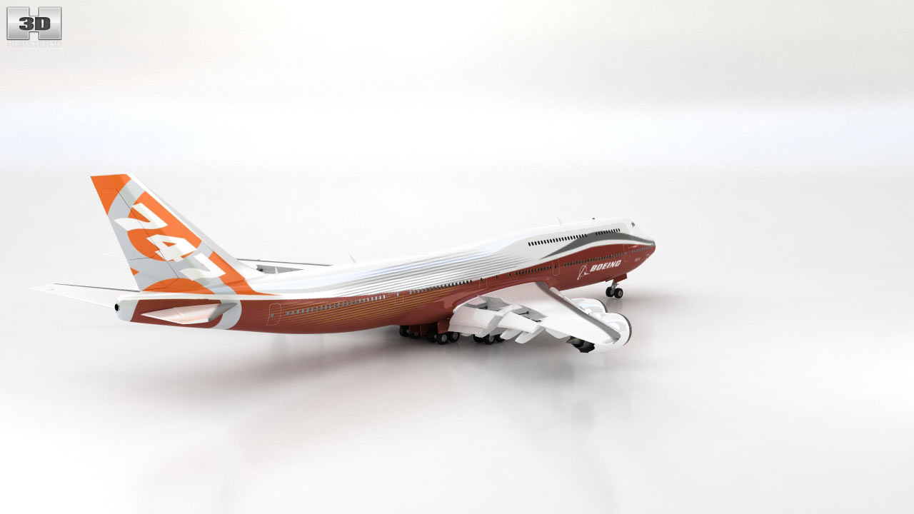360 view of Boeing 747-8I 3D model - 3DModels store