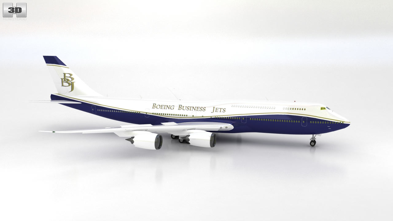 360 view of Boeing 747-8I Business Jets 3D model - 3DModels store