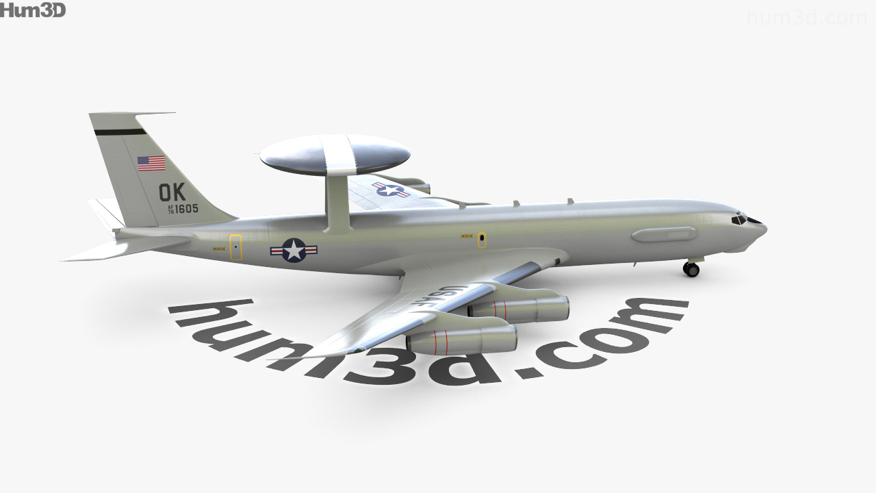 360 view of Boeing E-3 Sentry 3D model - 3DModels store