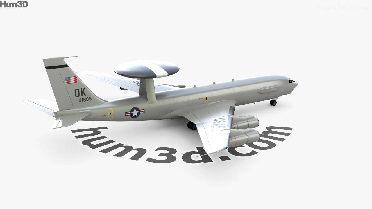 360 view of Boeing E-3 Sentry 3D model - 3DModels store