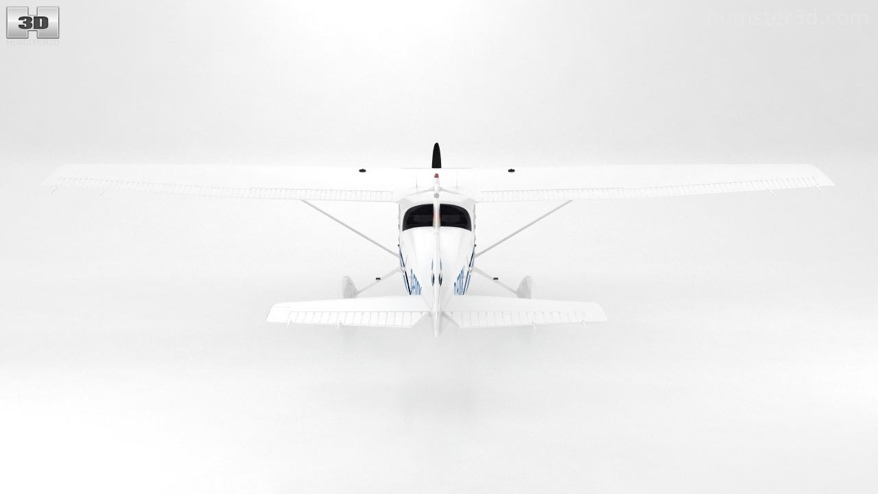 360 view of Cessna 172 Skyhawk 3D model - 3DModels store