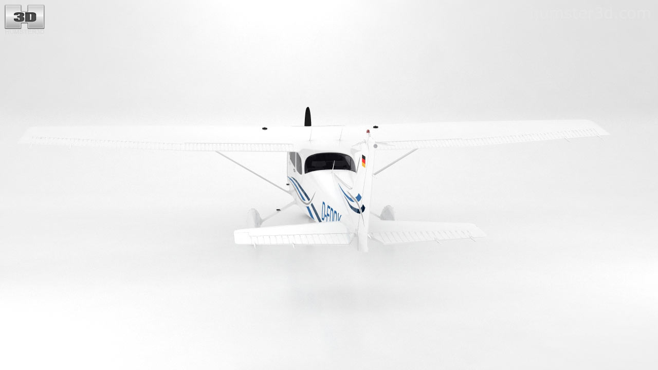 360 view of Cessna 172 Skyhawk 3D model - 3DModels store