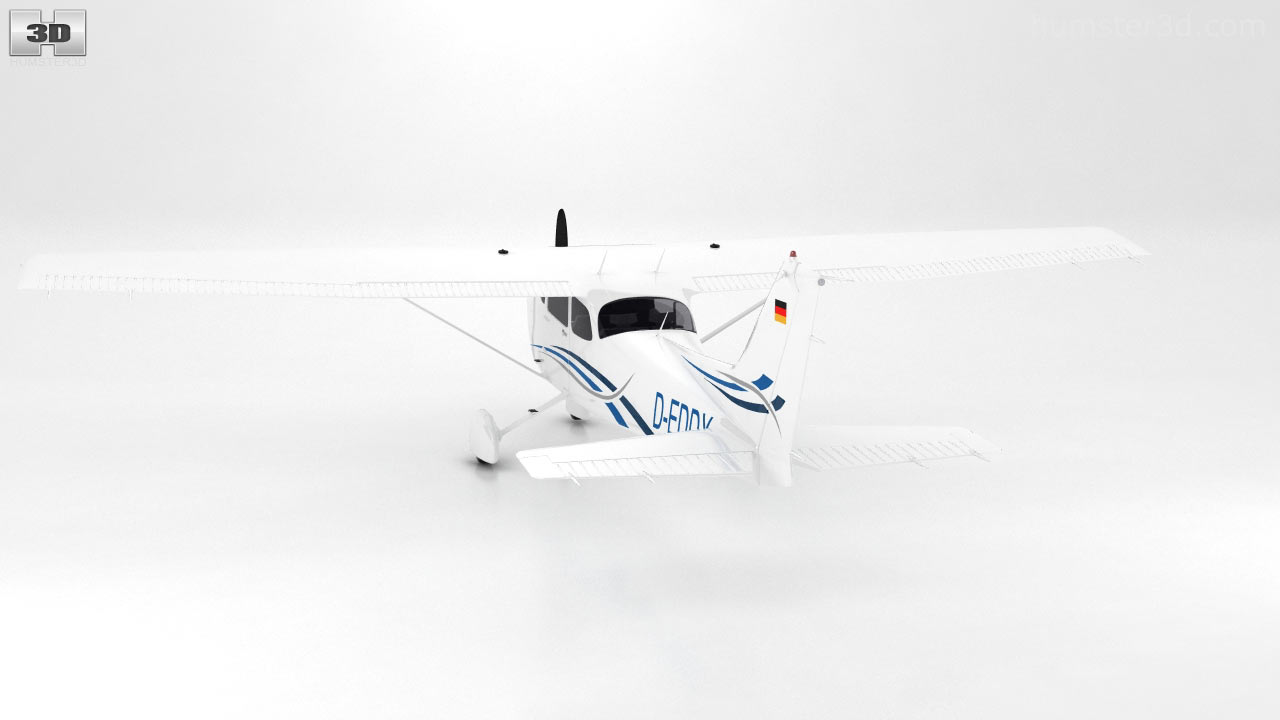 360 view of Cessna 172 Skyhawk 3D model - 3DModels store