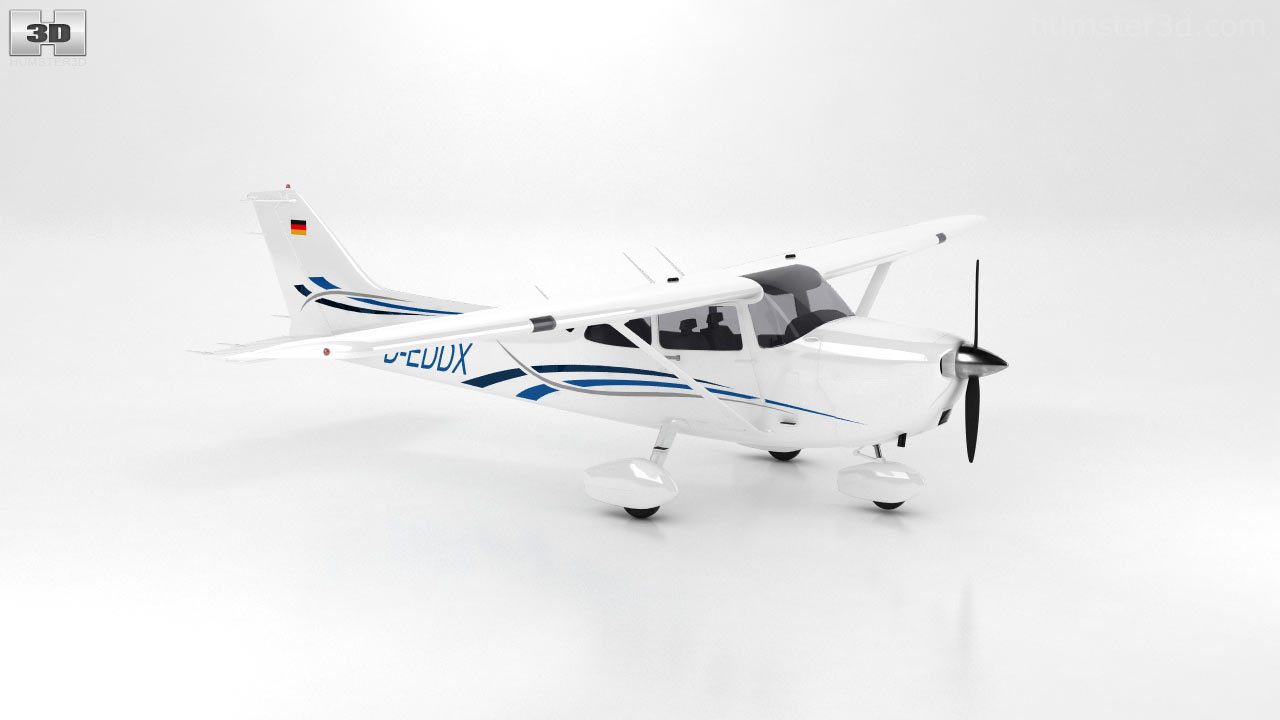 360 view of Cessna 172 Skyhawk 3D model - 3DModels store