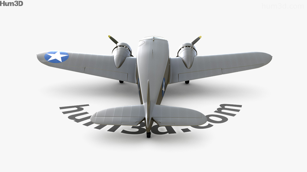 360 view of Cessna AT-17 Bobcat 3D model - 3DModels store