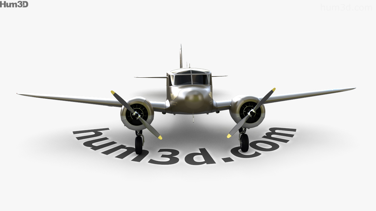 360 view of Cessna AT-17 Bobcat 3D model - 3DModels store