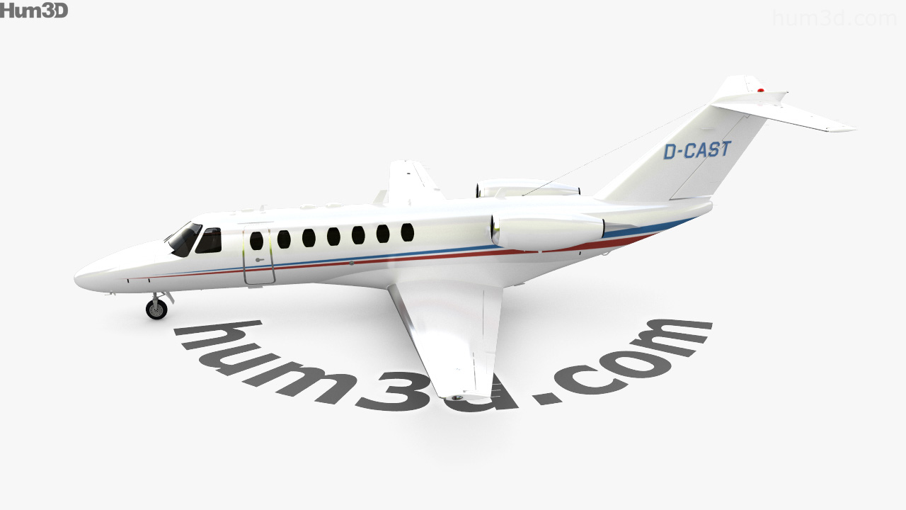 360 view of Cessna Citation CJ3 3D model - 3DModels store