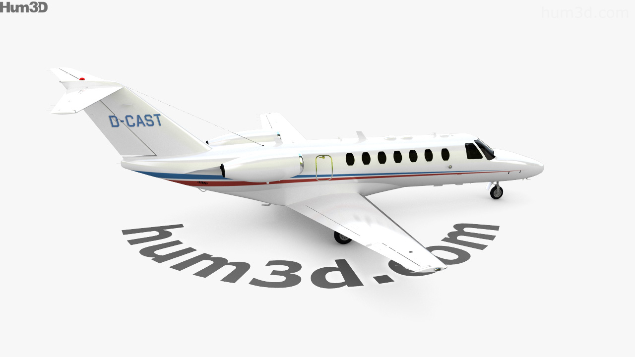 360 view of Cessna Citation CJ3 3D model - 3DModels store