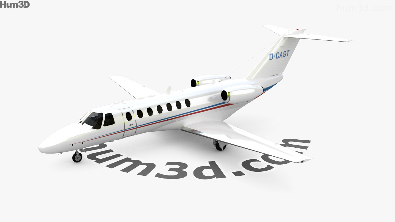 360 view of Cessna Citation CJ3 3D model - 3DModels store